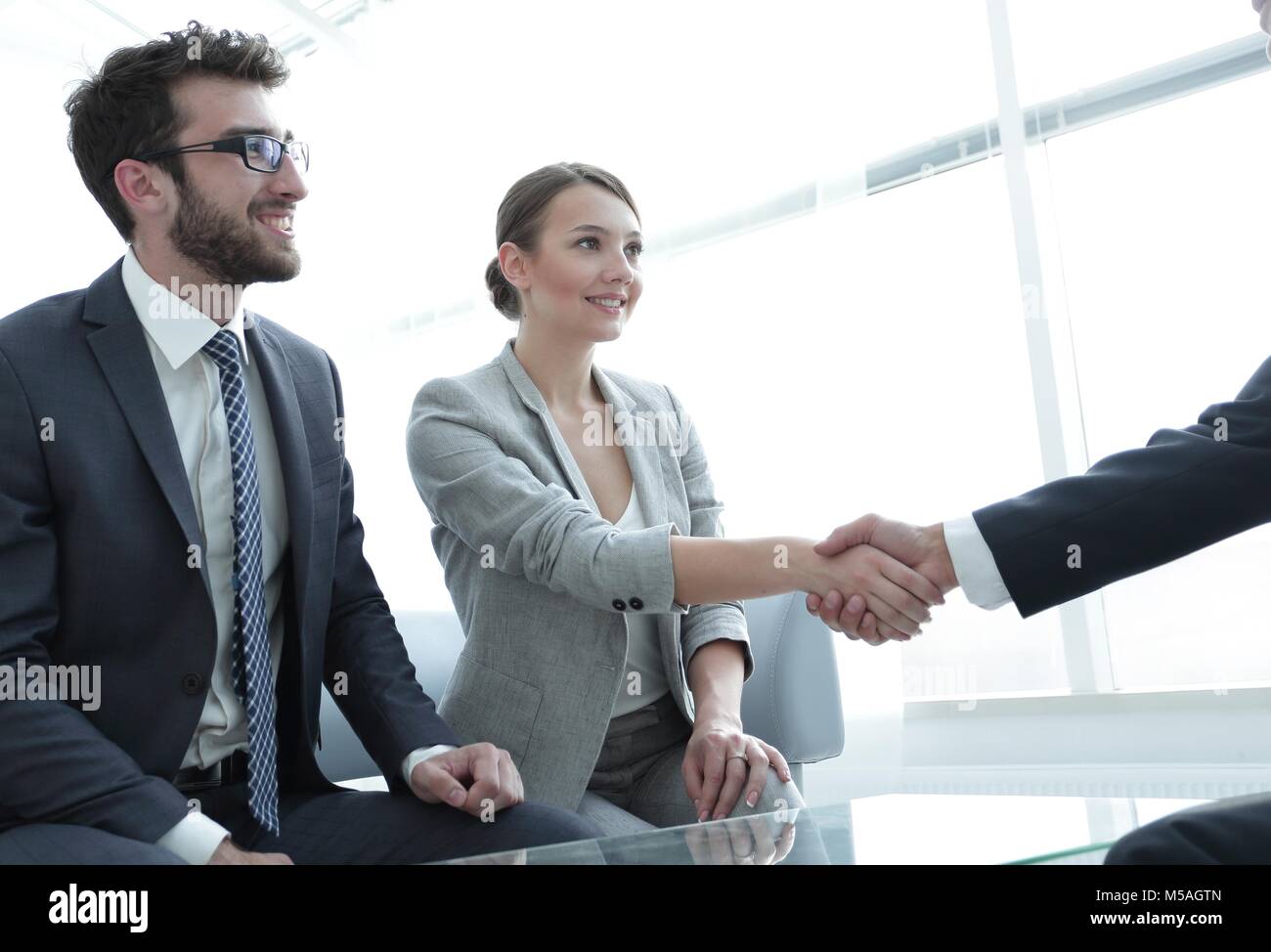 business lady meets her business partner Stock Photo - Alamy