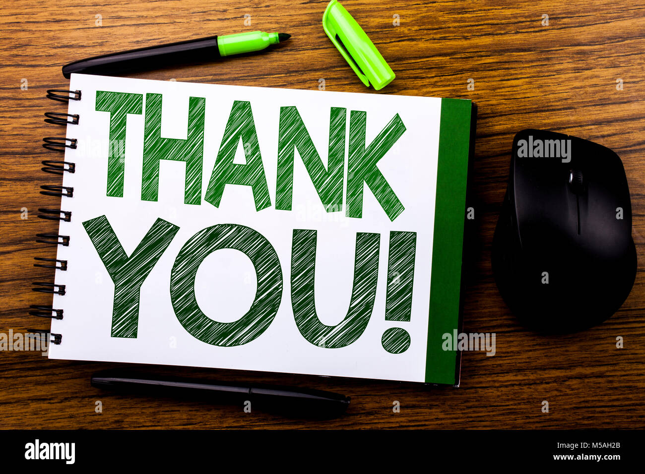 Handwriting Announcement text showing Thank You. Business concept for ...