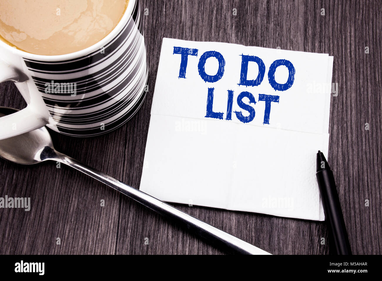 Handwritten text showing To Do List. Business concept for Plan Lists ...