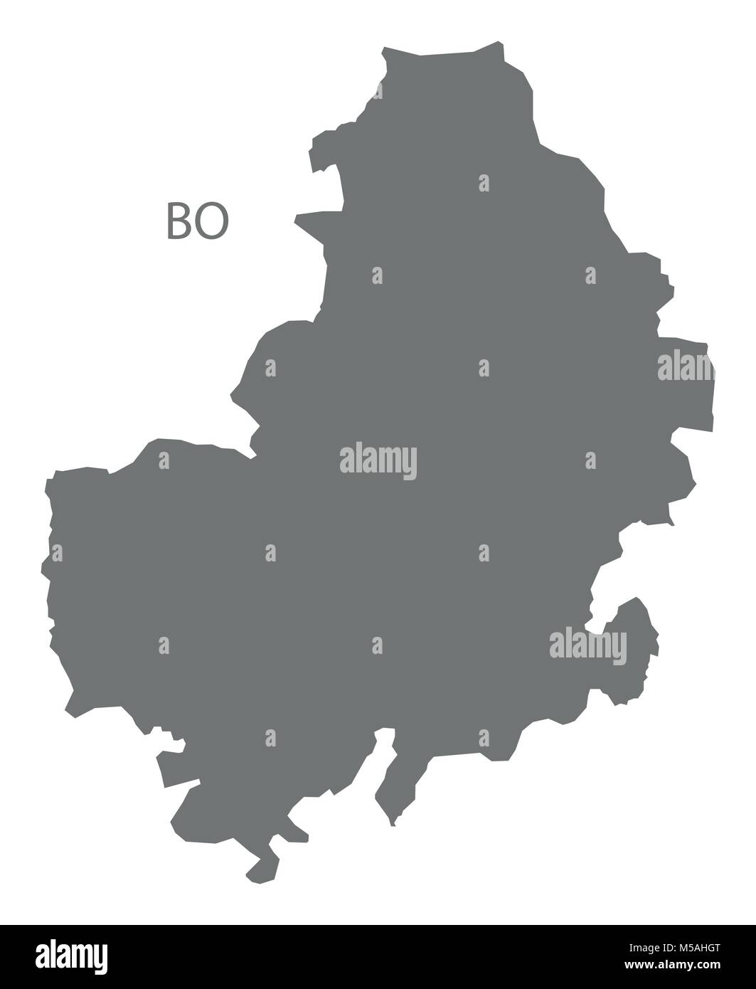 Bo Sierra Leone Map grey illustration silhouette Stock Vector Image ...