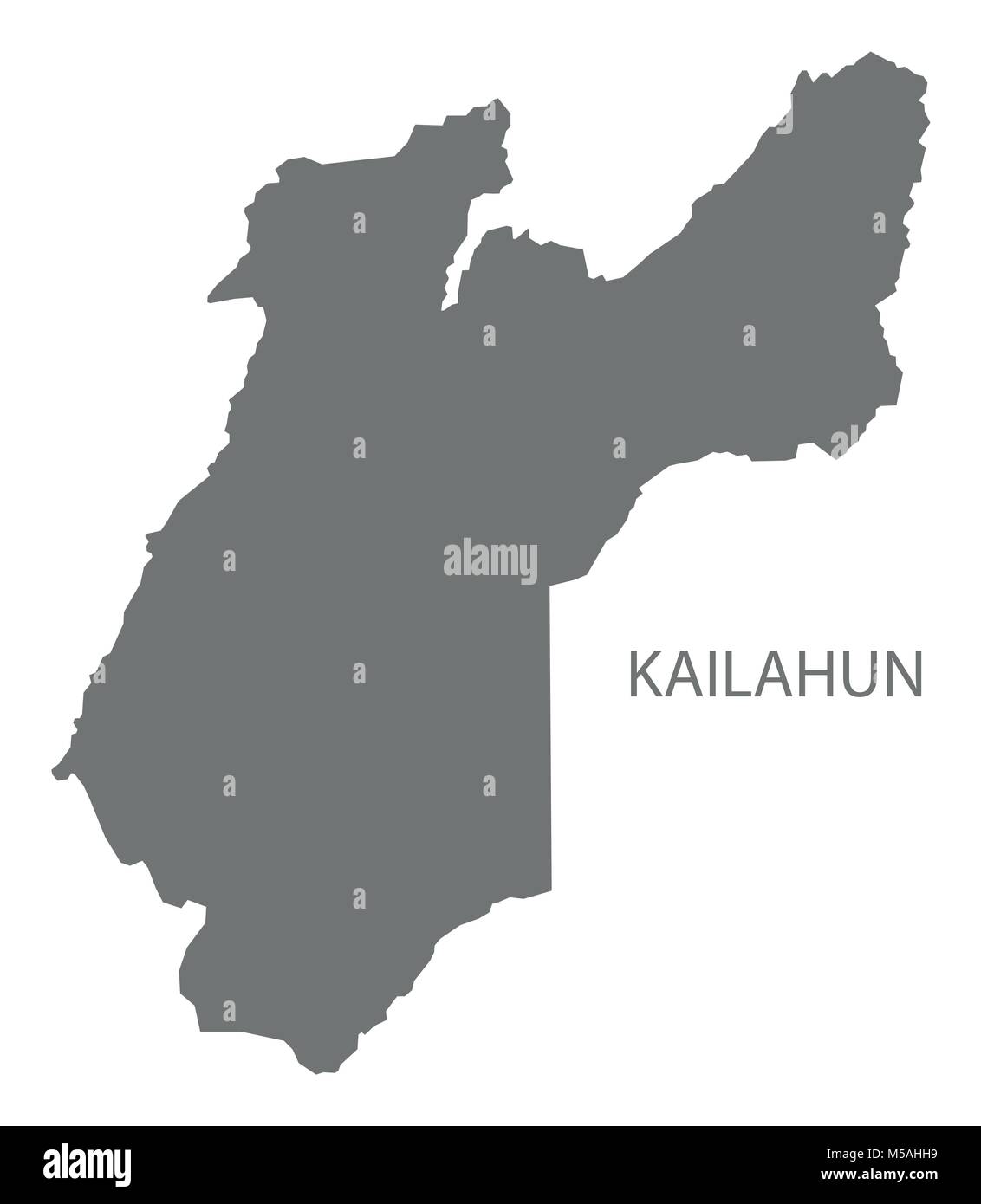 Kailahun Sierra Leone Map grey illustration silhouette Stock Vector ...