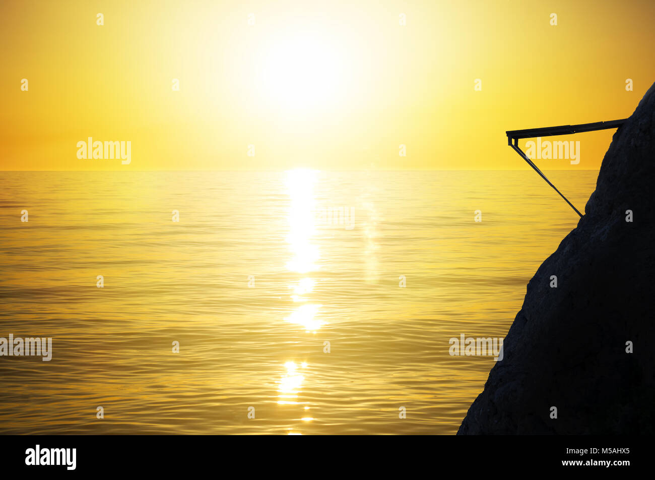Boy diving rock hi-res stock photography and images - Alamy