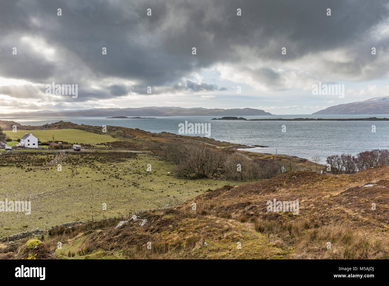 Aird Farm, towards Scarba, Jura (left) Western Isles,Corryvreckan ...