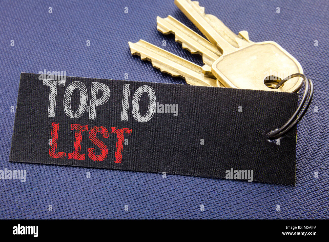 Handwritten text showing Top 10 Ten List. Business concept writing for ...