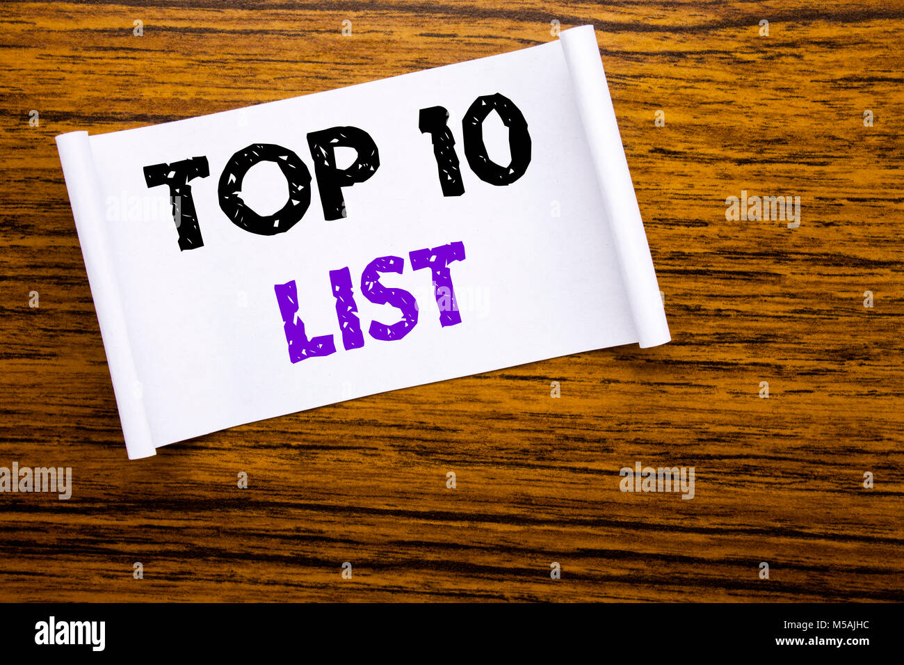 Word, writing Top 10 Ten List. Business concept for Success ten list ...