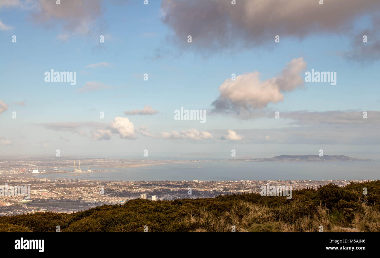 A scenic view of Dublin bay from the Dublin mountains Stock Photo - Alamy