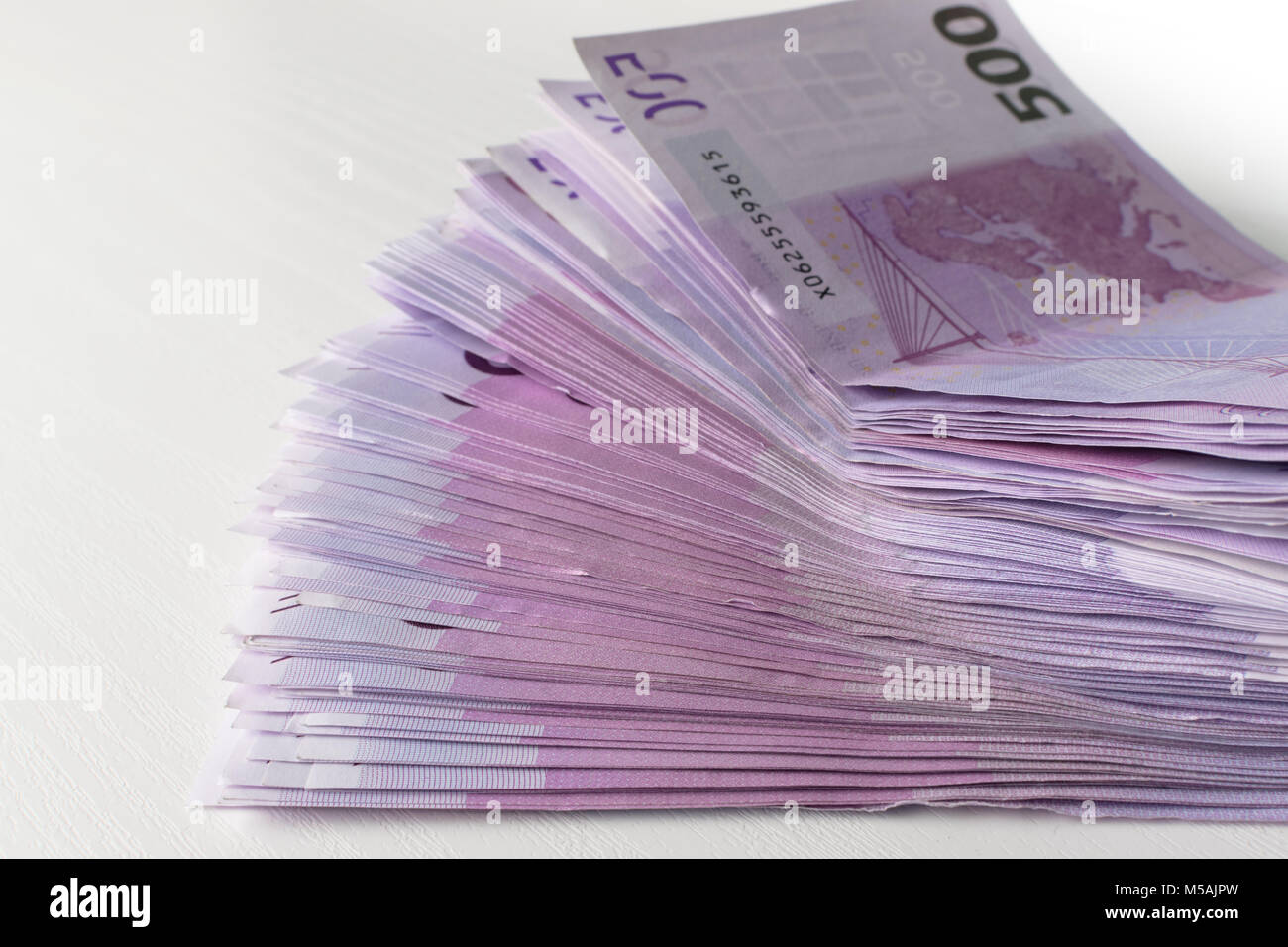 many 500 euro banknotes. EU currency Stock Photo - Alamy