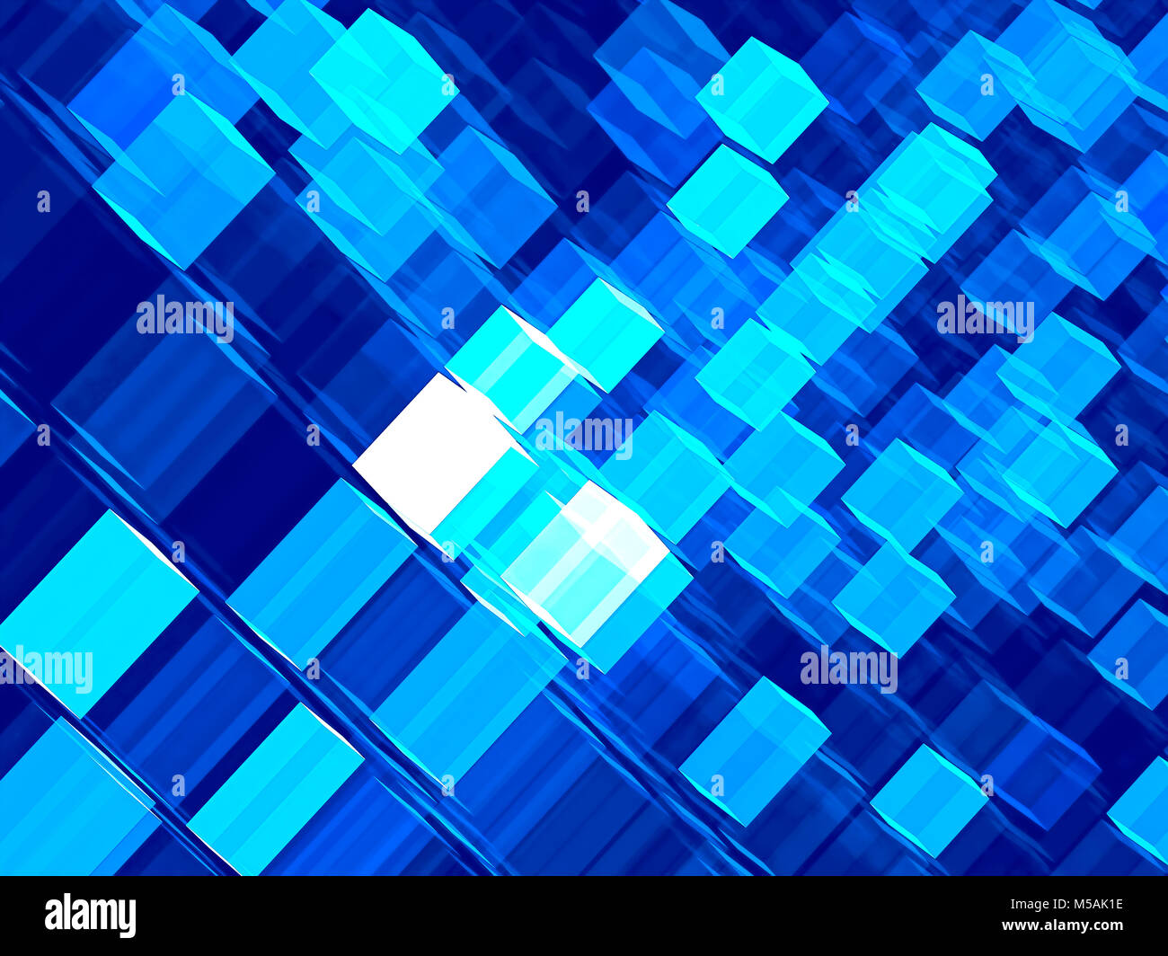 Technology background with chaos cubes. Abstract computer-generated ...