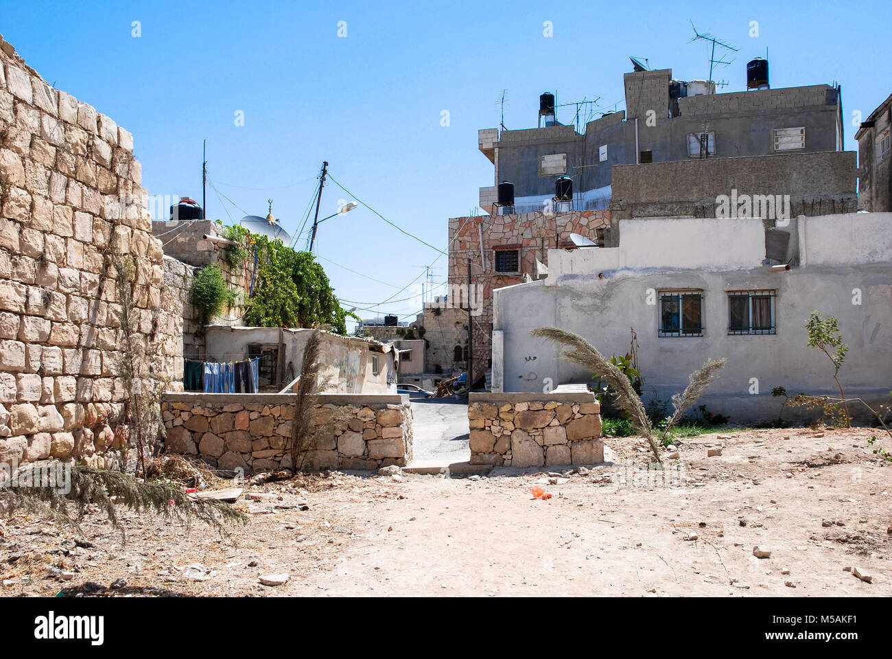 Horizontal picture of traditional houses in Ramallah, capital of ...