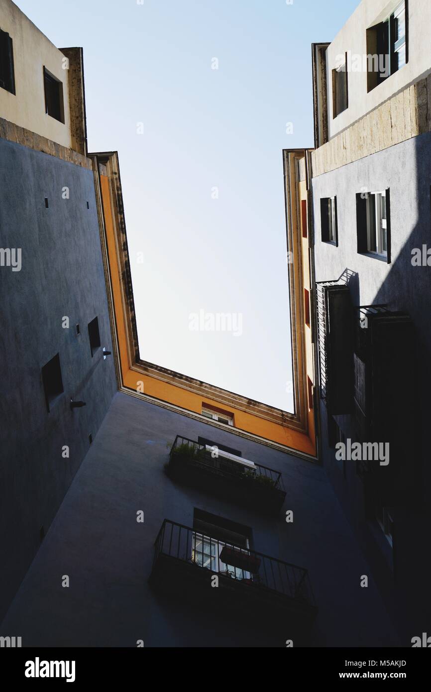 Building Bottom view Stock Photo - Alamy