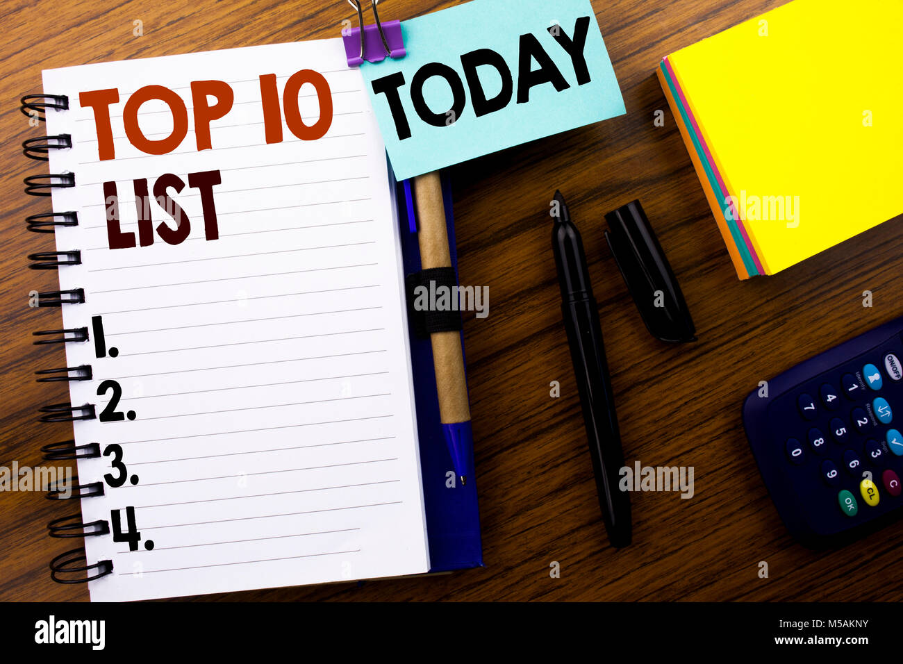 Word, writing Top 10 Ten List. Business concept for Success ten list ...