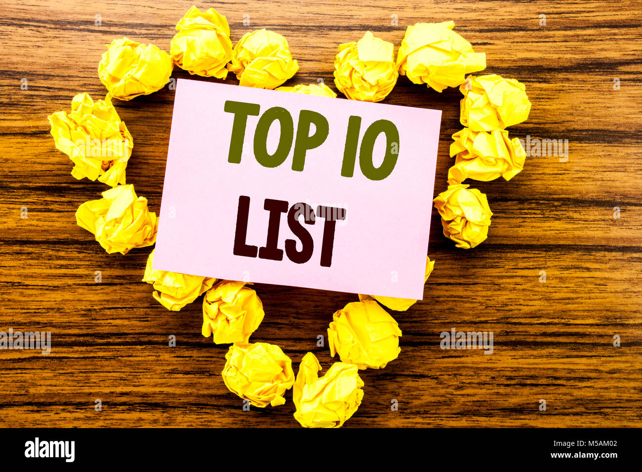 Word, writing Top 10 Ten List. Business concept for Success ten list ...