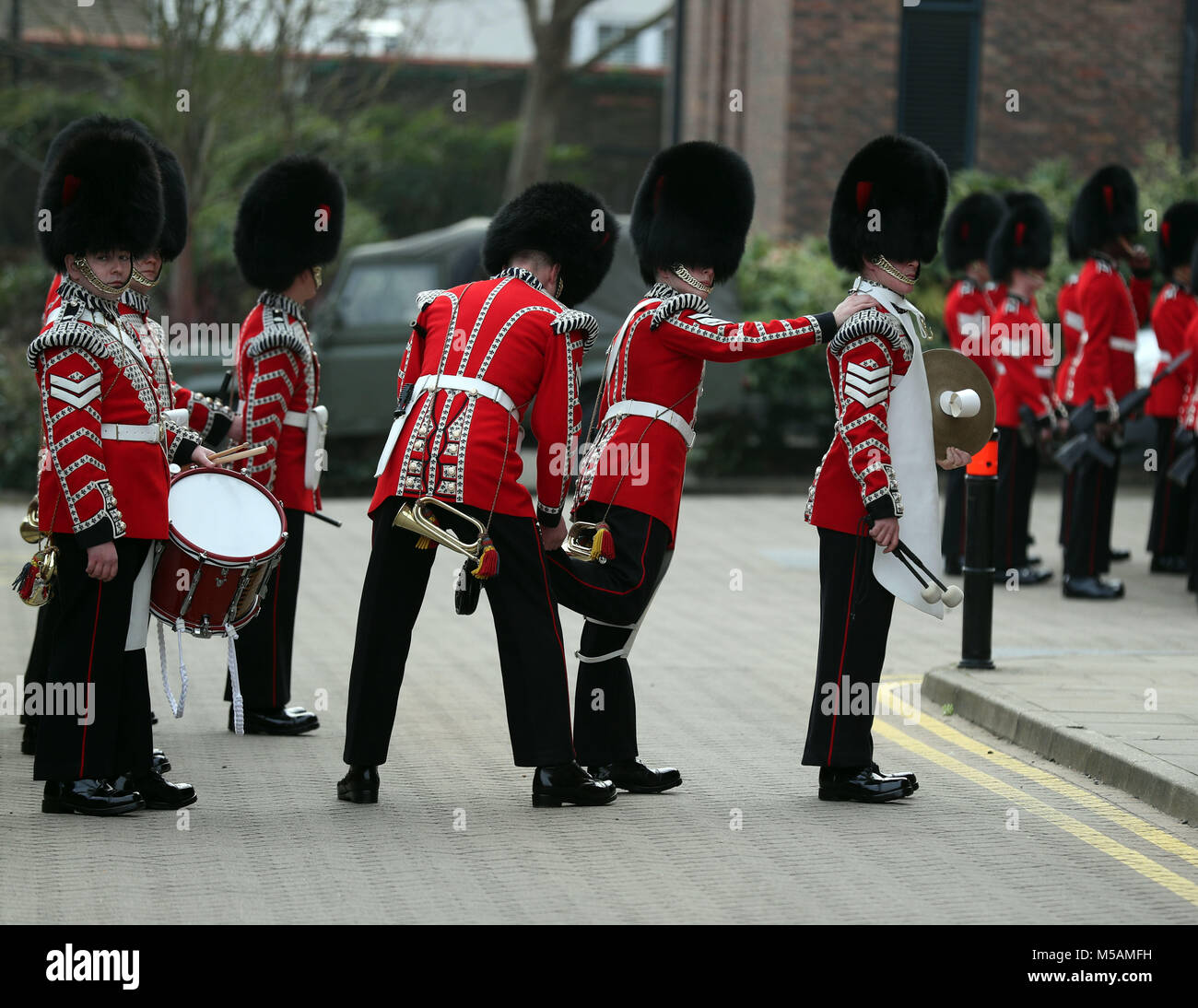 Drummers from the Corps of Drums of the Coldstream Guards make last ...