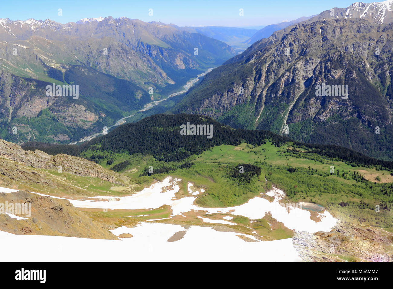 Summer scenery of Caucasus green mountains Stock Photo - Alamy