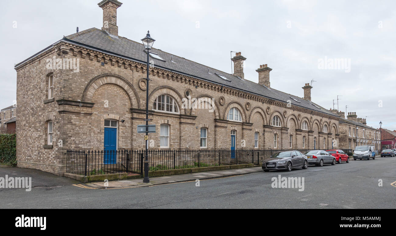 Terraced houses in Milton Street, Saltburn by the Sea,England,UK Stock ...