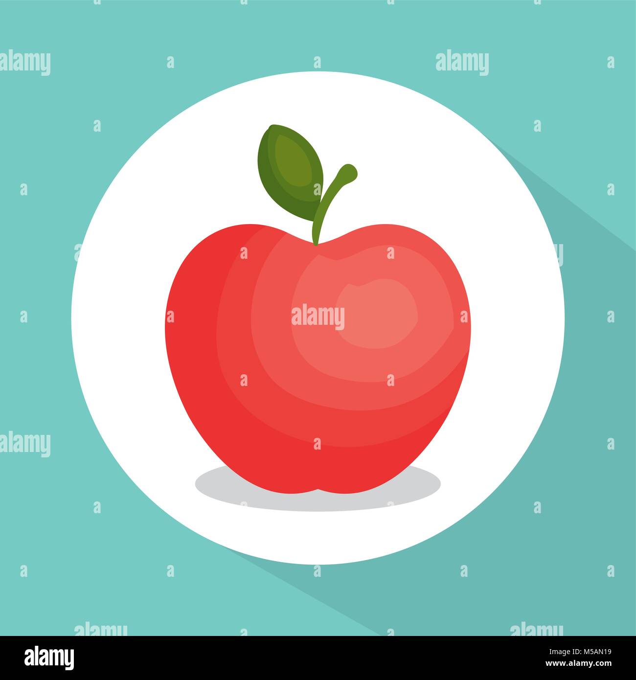 apple fresh fruit icon Stock Vector Image & Art - Alamy