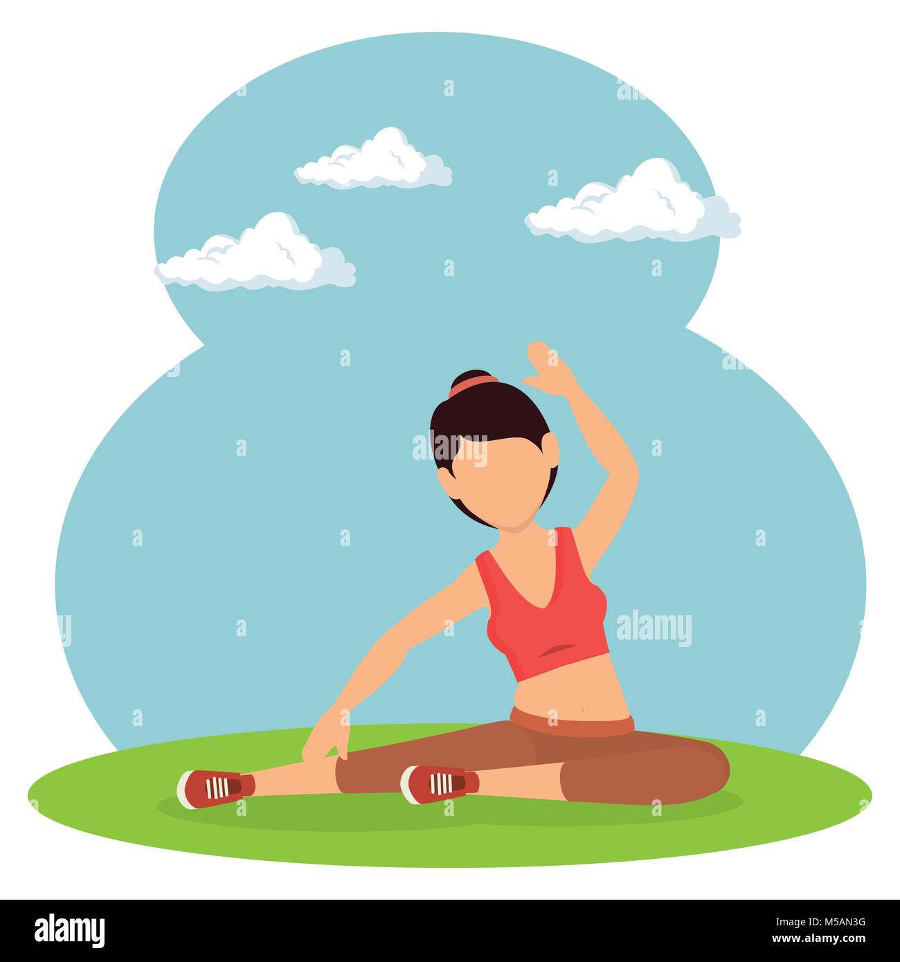Woman girl working out Cut Out Stock Images & Pictures - Alamy
