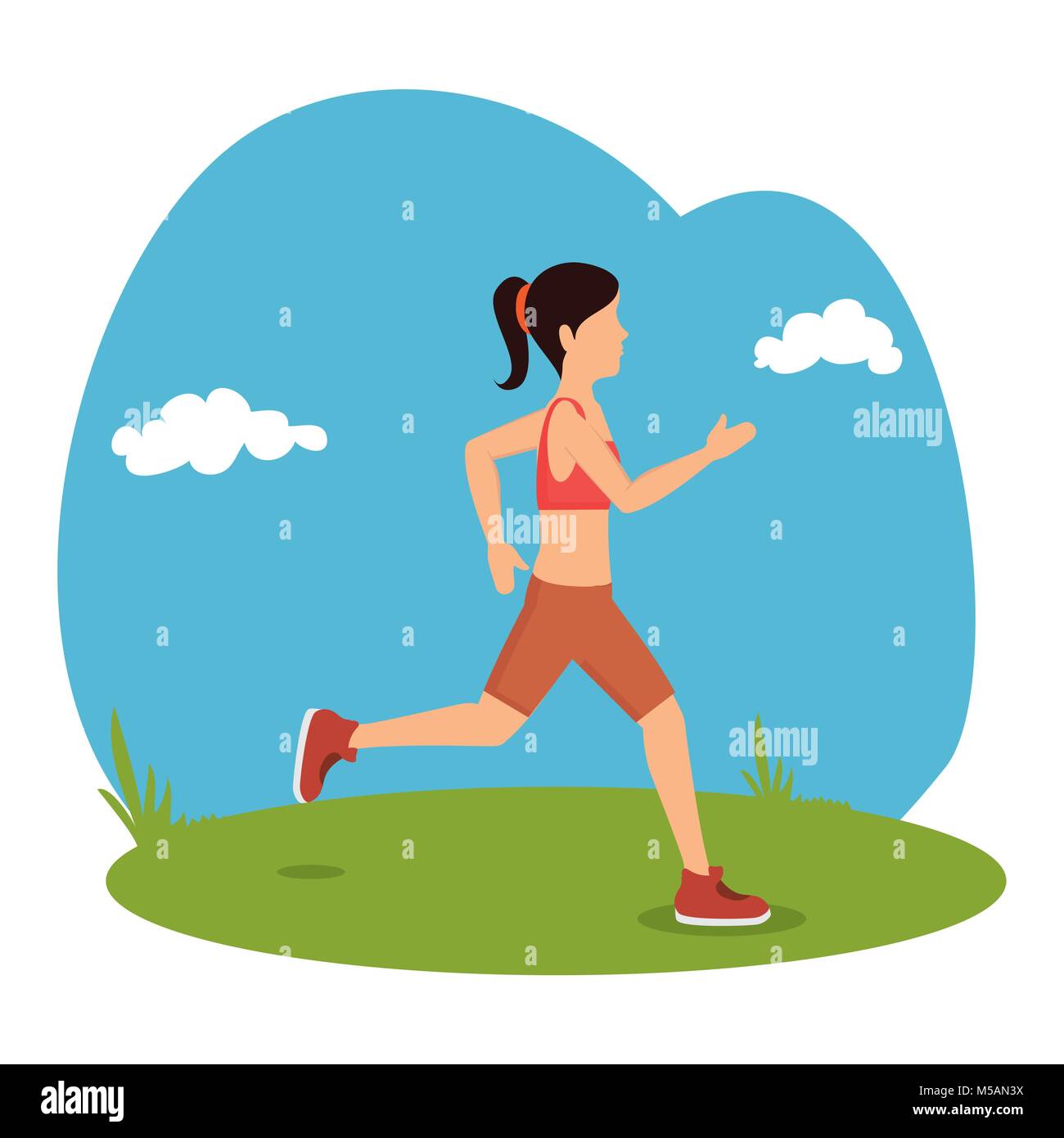 Lady working out Stock Vector Images - Alamy