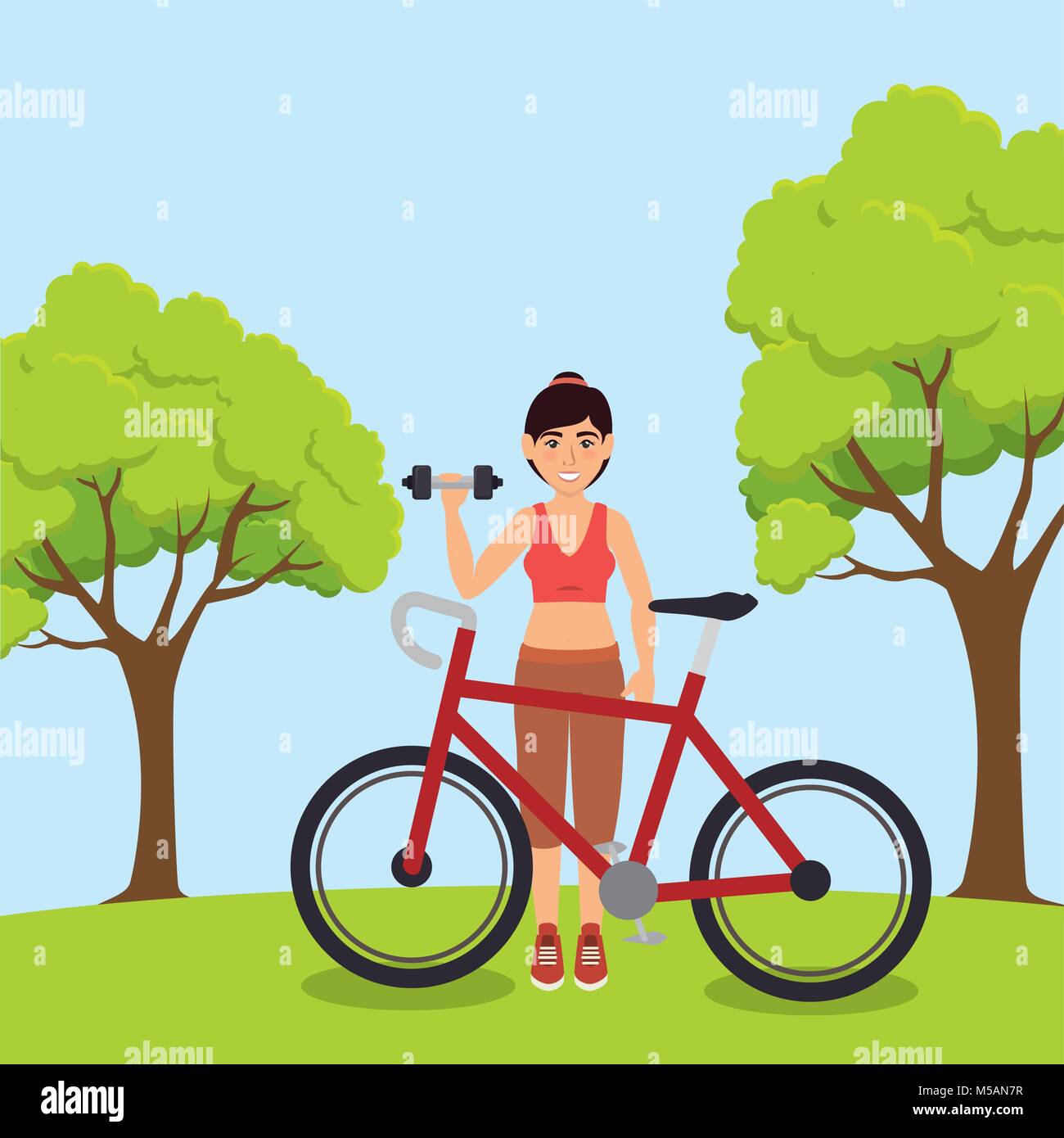 athlete female working out character Stock Vector Image & Art - Alamy