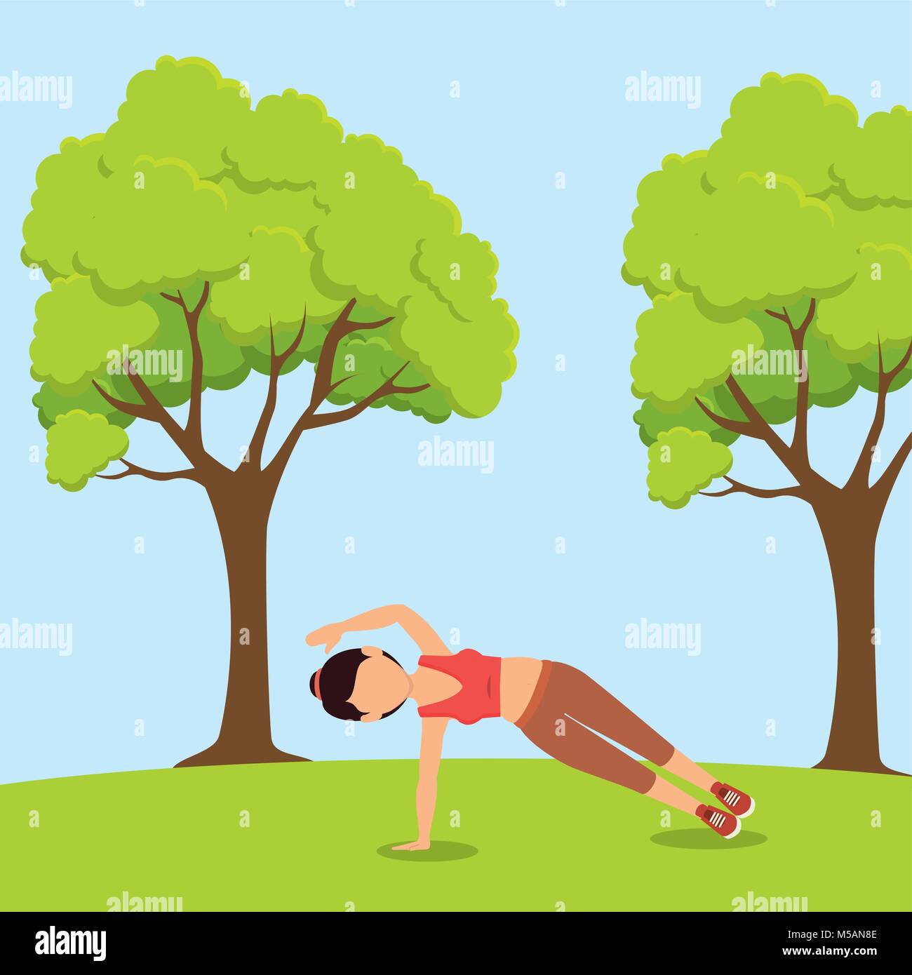 Lady working out Stock Vector Images - Alamy