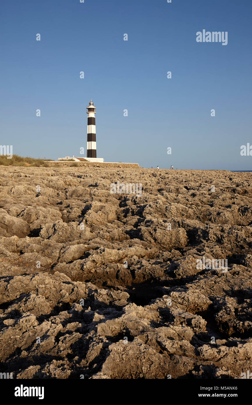 Cap d'Artrutx Lighthouse, located in the extreme south-western point of ...