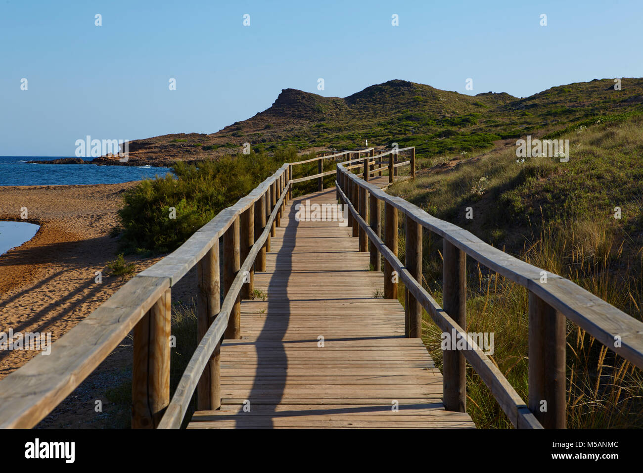 Footbridge at Platja de Binimel.là, Menorca,Balearic Islands, Spain ...
