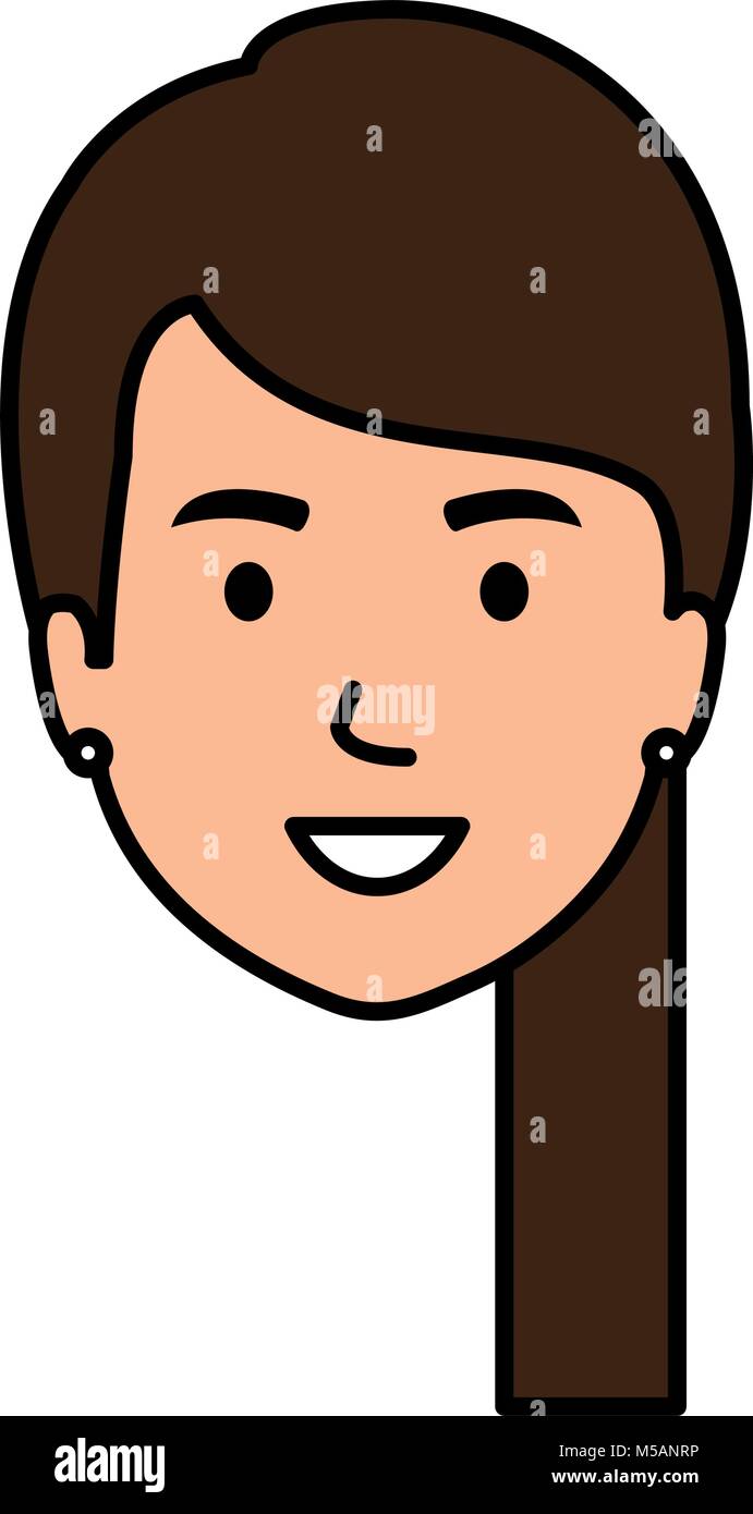 young head woman character Stock Vector Image & Art - Alamy