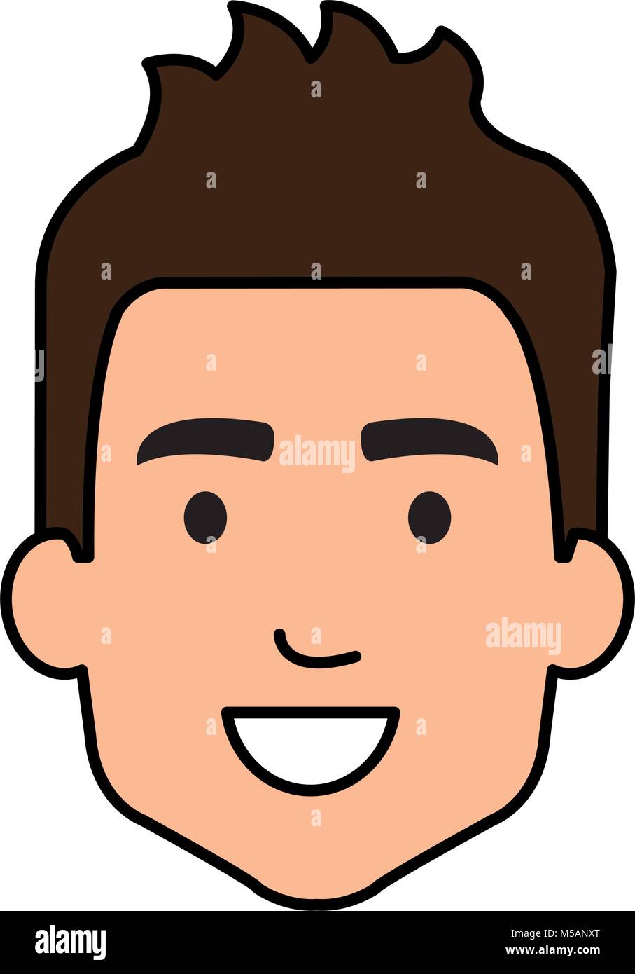 young man head avatar character Stock Vector Image & Art - Alamy
