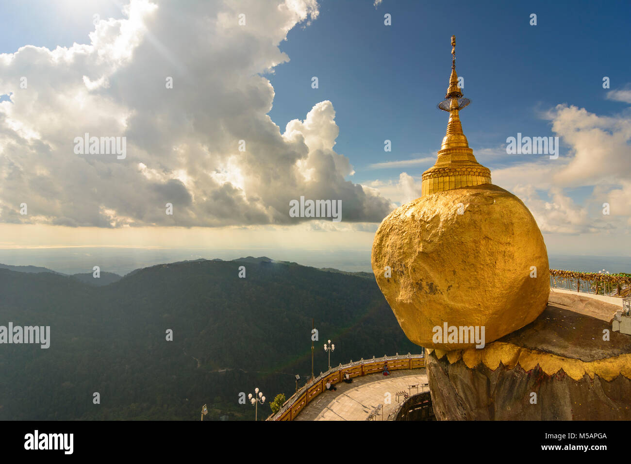 Kyaikto: mount Kyaiktiyo Pagoda (Golden Rock), , Mon State, Myanmar ...