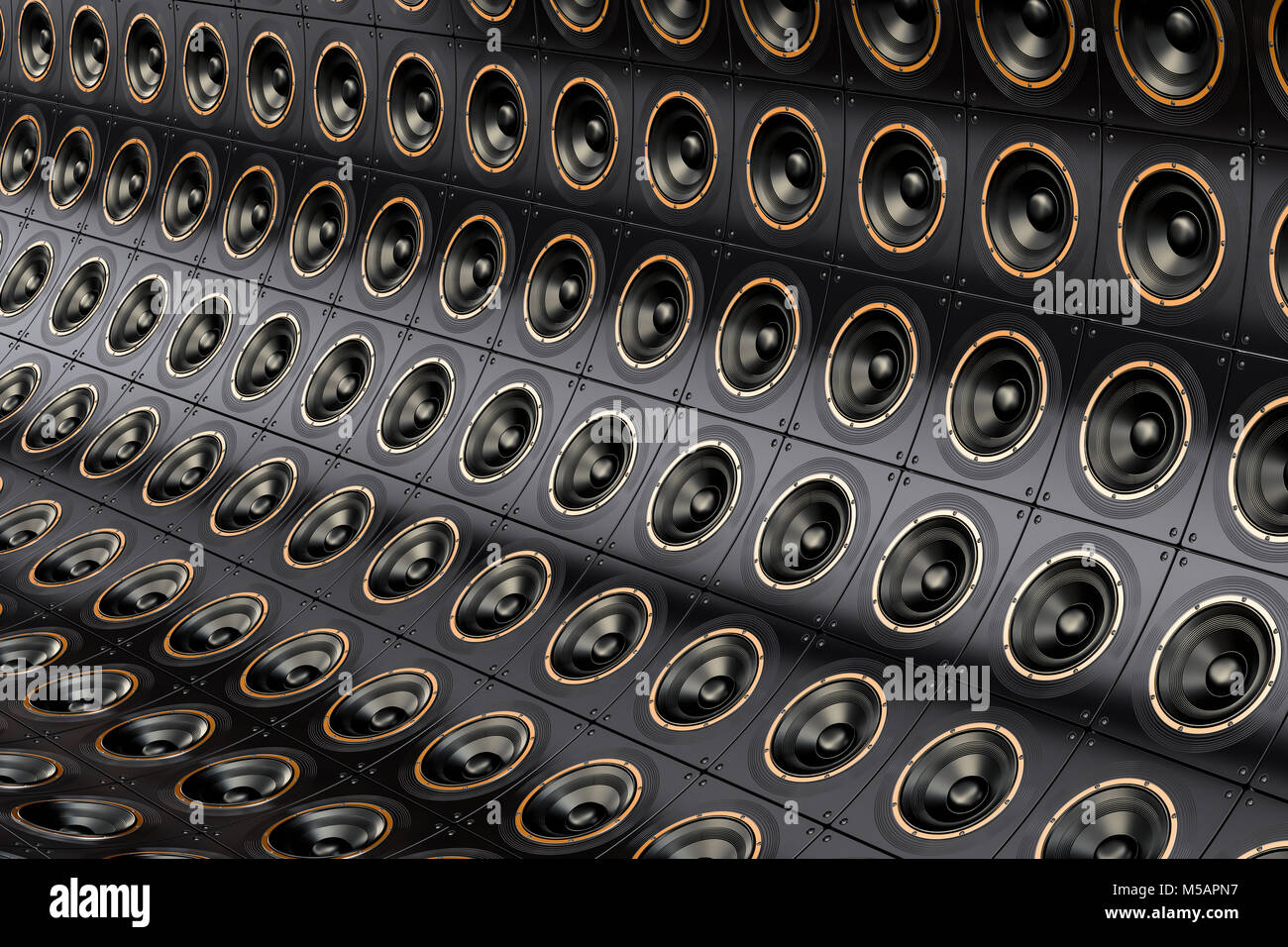 Background from loudspeakers, 3D rendering Stock Photo - Alamy