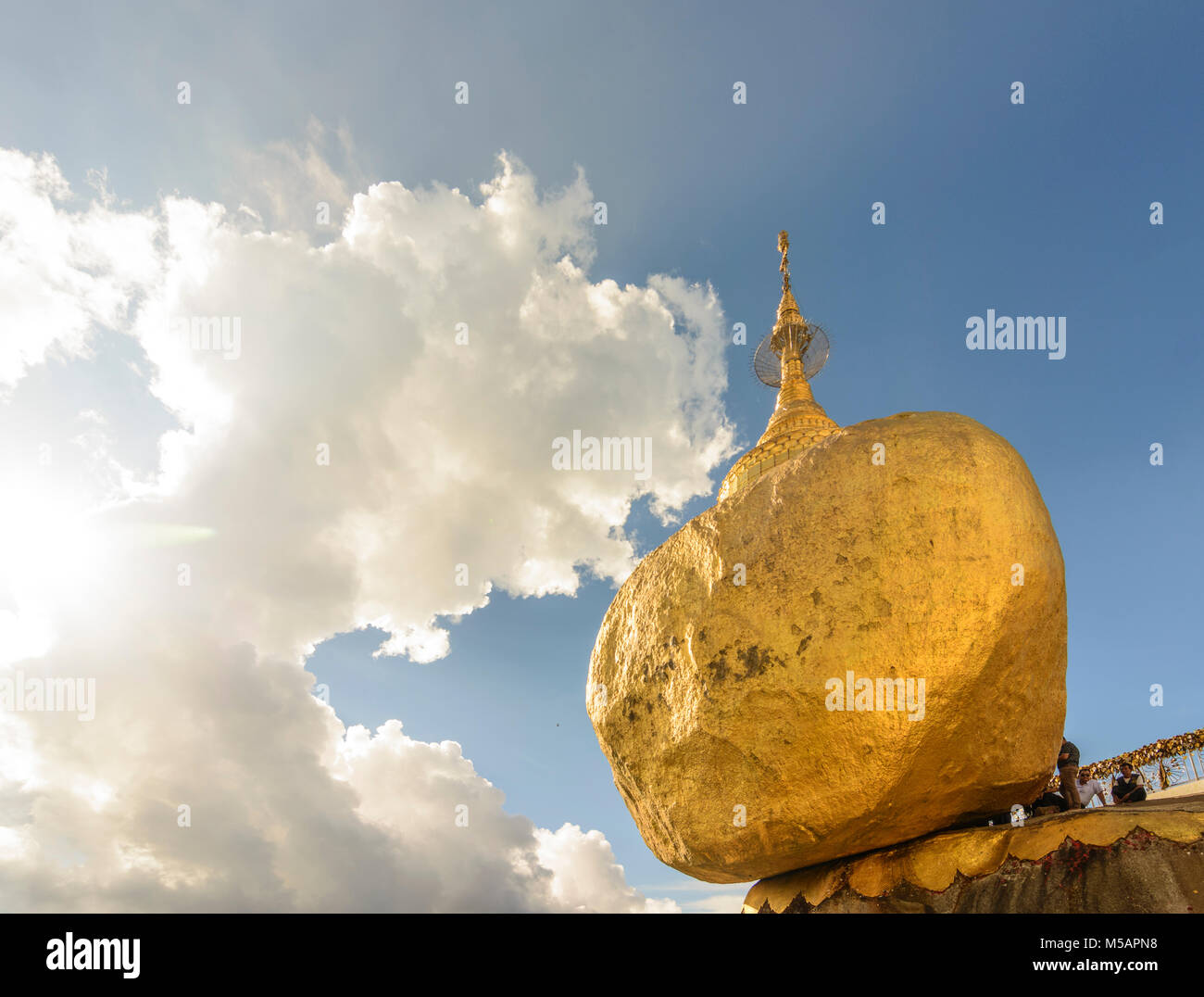 Kyaikto: mount Kyaiktiyo Pagoda (Golden Rock), , Mon State, Myanmar ...