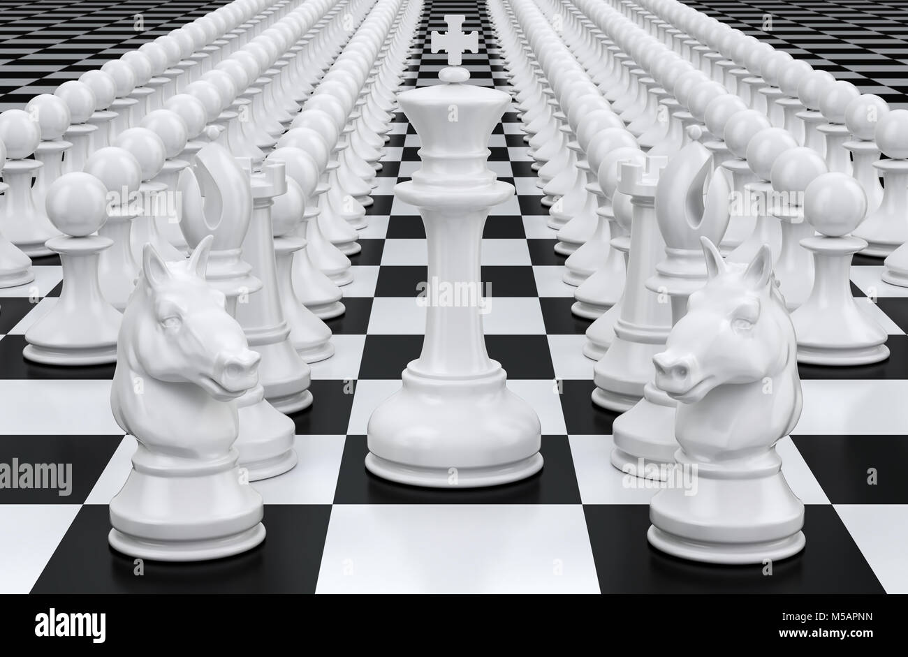 Chess, leader concept. 3D rendering Stock Photo - Alamy