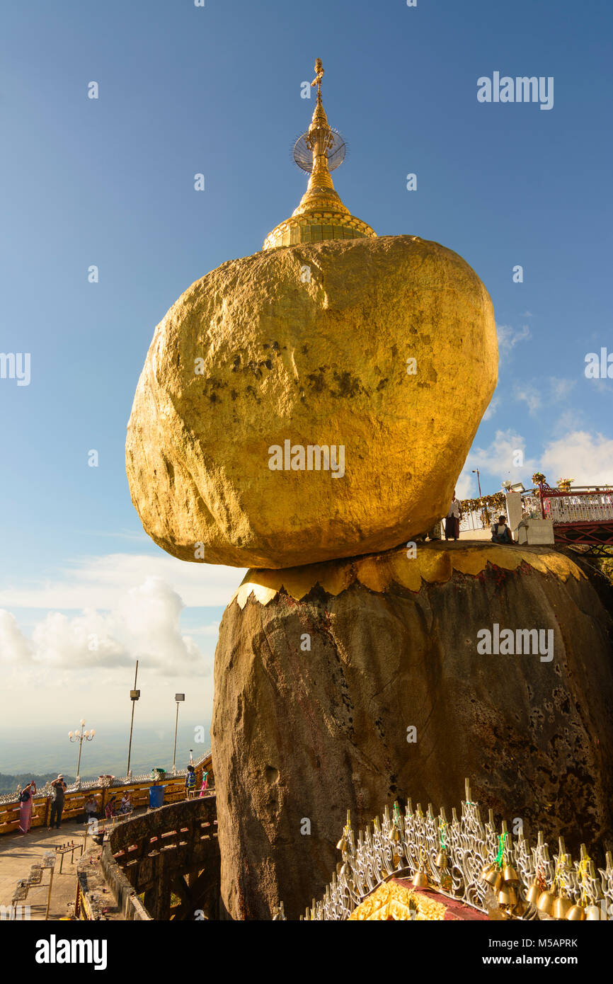 Kyaikto: mount Kyaiktiyo Pagoda (Golden Rock), , Mon State, Myanmar ...