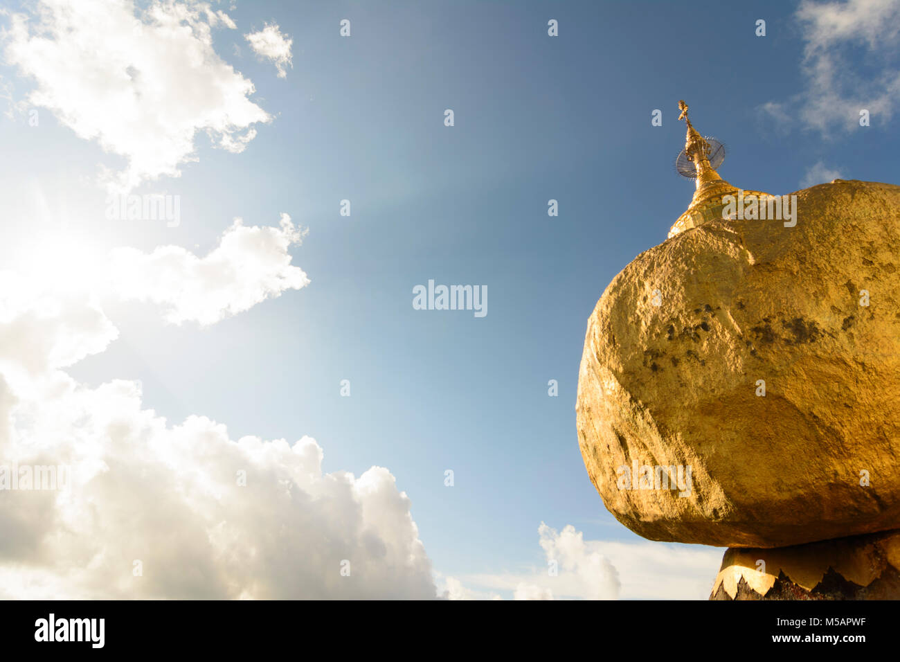 Kyaikto: mount Kyaiktiyo Pagoda (Golden Rock), , Mon State, Myanmar ...