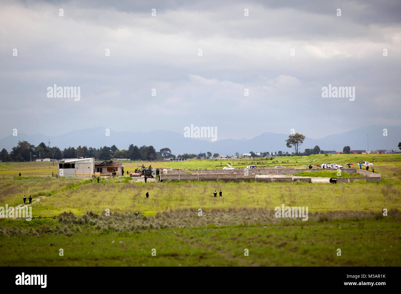 The farm house that was used by Joaquin "El Chapo" Guzman to escape Altiplano prison near Toluca ...