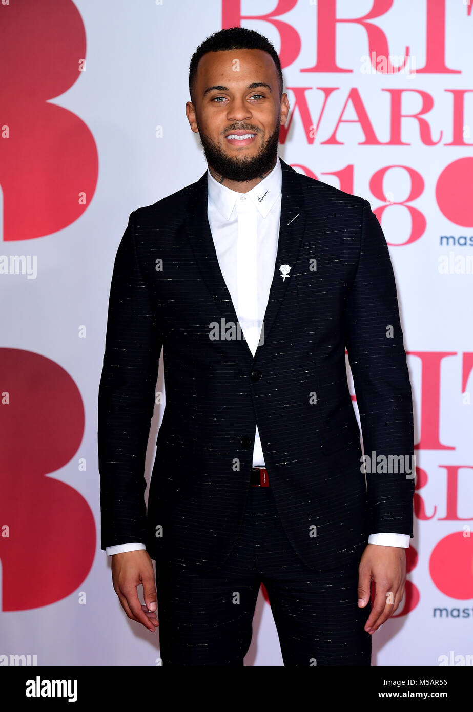 Ryan Bertrand attending the Brit Awards at the O2 Arena, London Stock ...