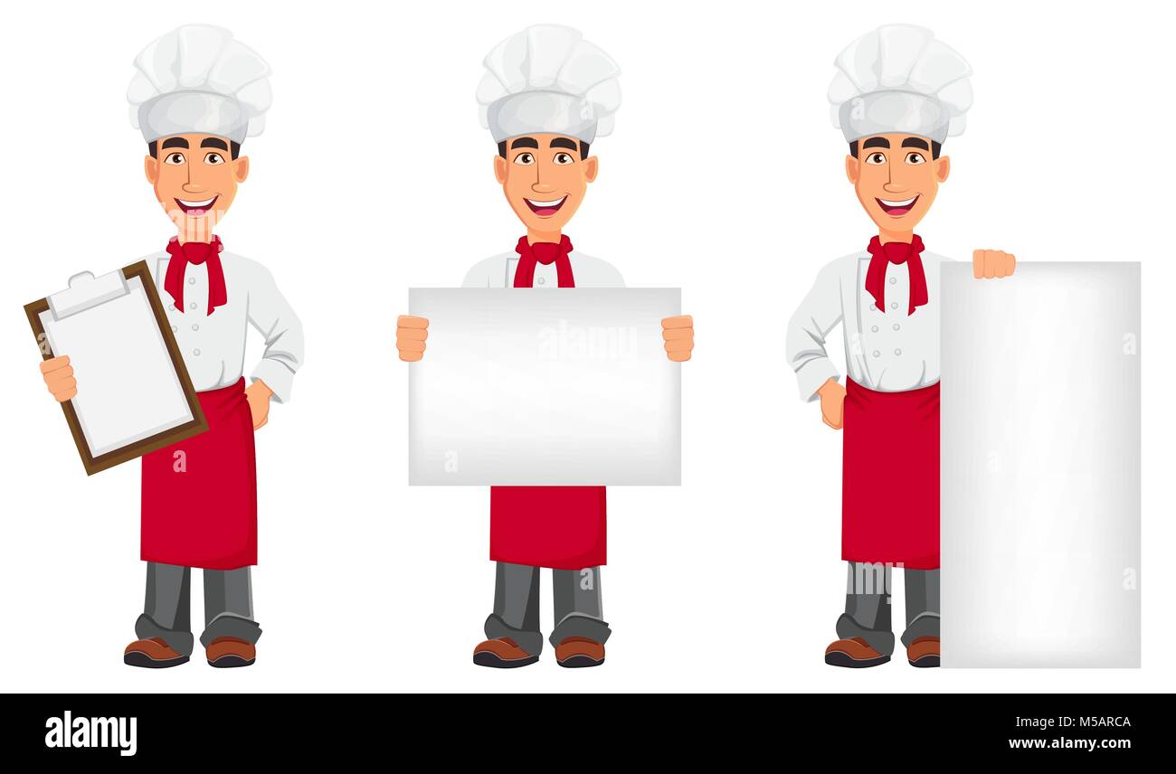 Cafe baker banner chef cartoon hi-res stock photography and images - Alamy