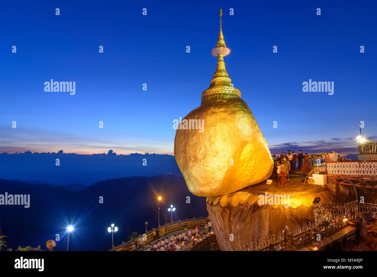 Kyaikto: mount Kyaiktiyo Pagoda (Golden Rock), , Mon State, Myanmar ...