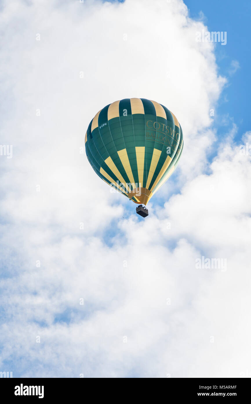 Hot air balloon in flight Stock Photo - Alamy