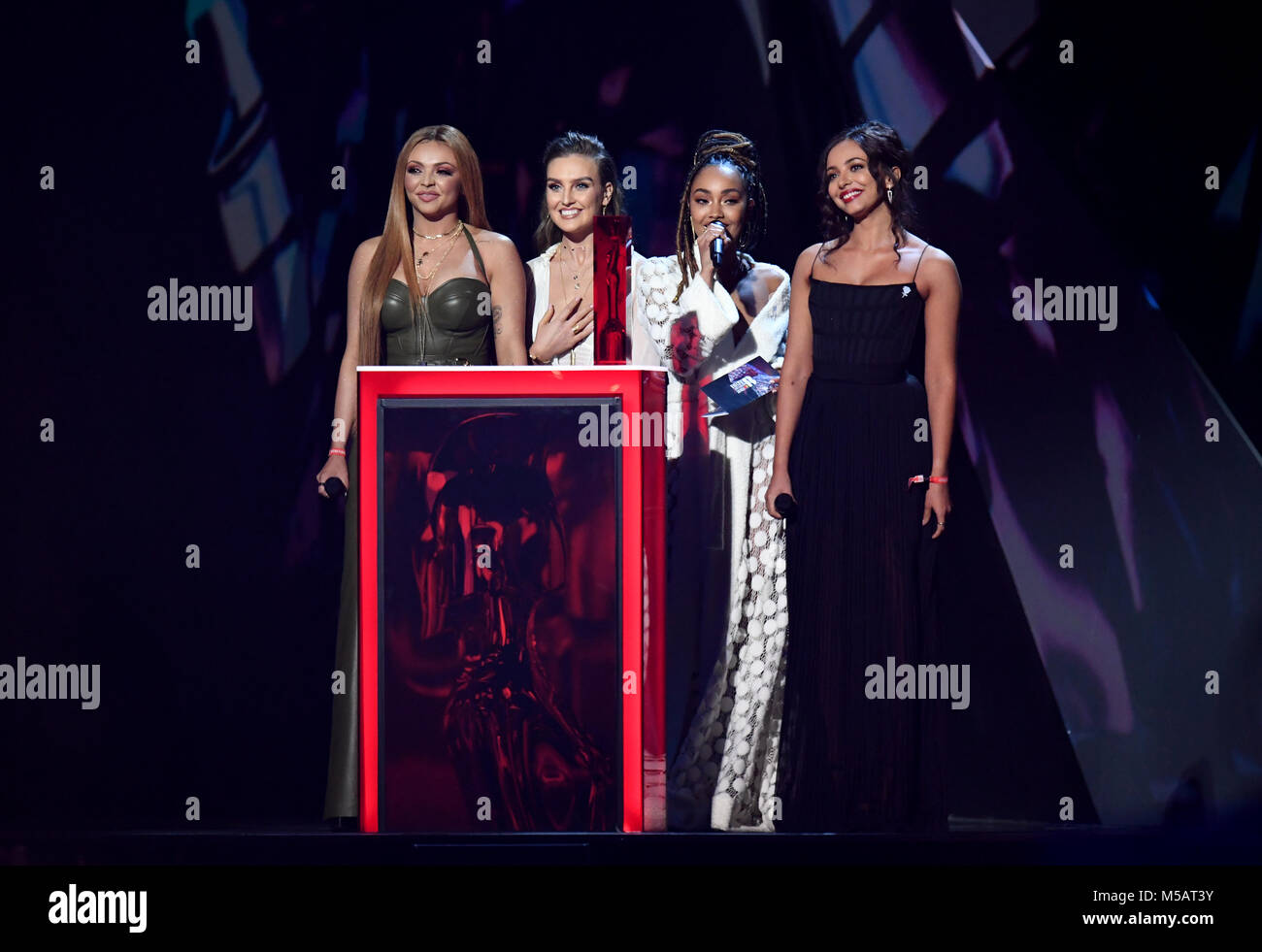 Little Mix present the award for Best British Solo Male Artist during ...
