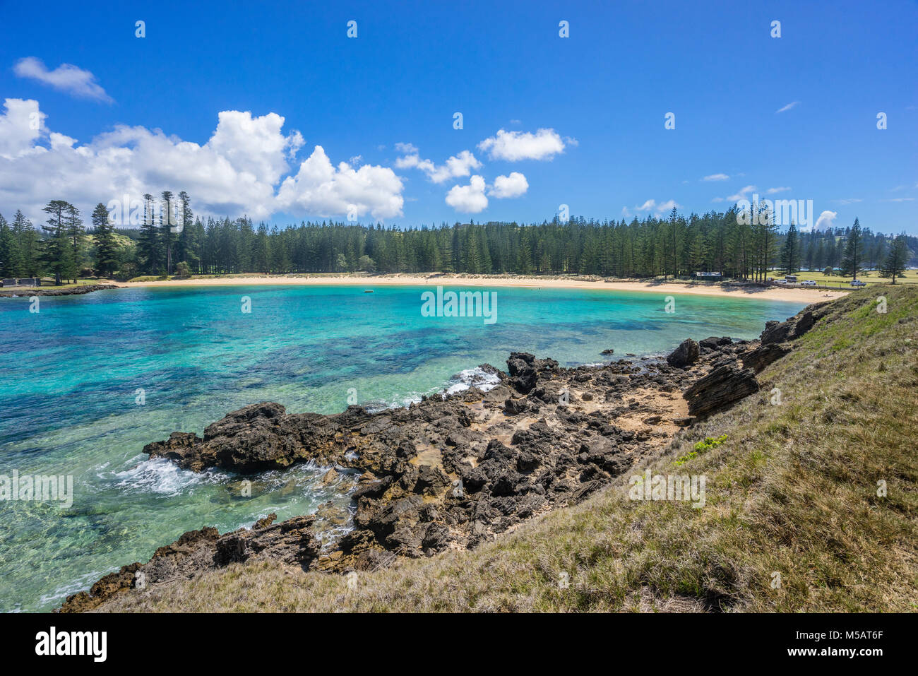 Norfolk Island, Australian external territory, view of Emily Bay Stock ...