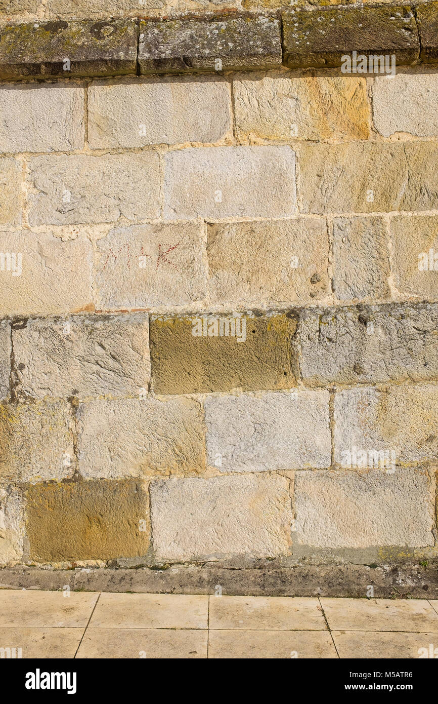 Old stone wall background. citywall France Normandy Stock Photo - Alamy