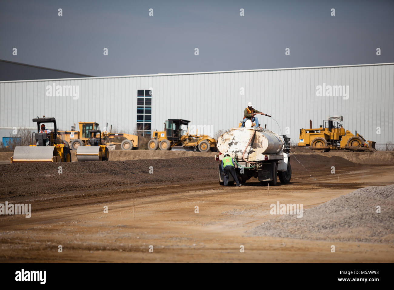 Construction at the Volkswagen factory in Puebla, Mexico on Wednesday ...