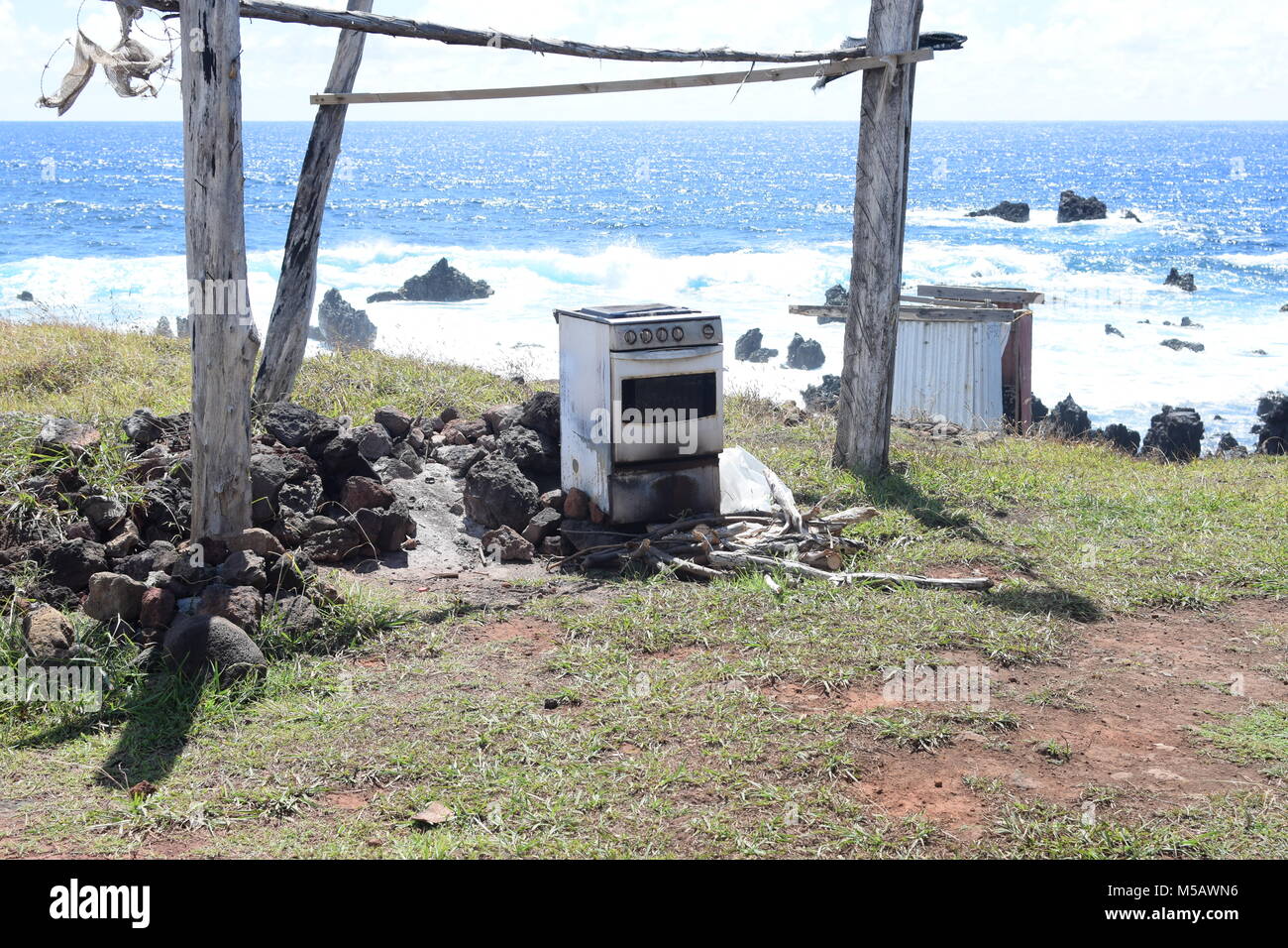 Protest placards and graffiti Easter Island Stock Photo - Alamy