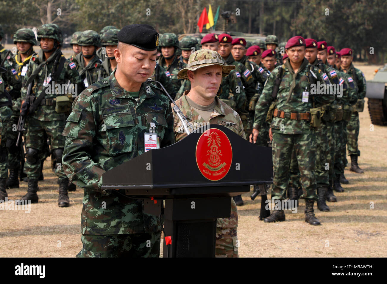 Royal Thai Armed Forces Col. Boonsin welcomes everyone to the Exercise ...
