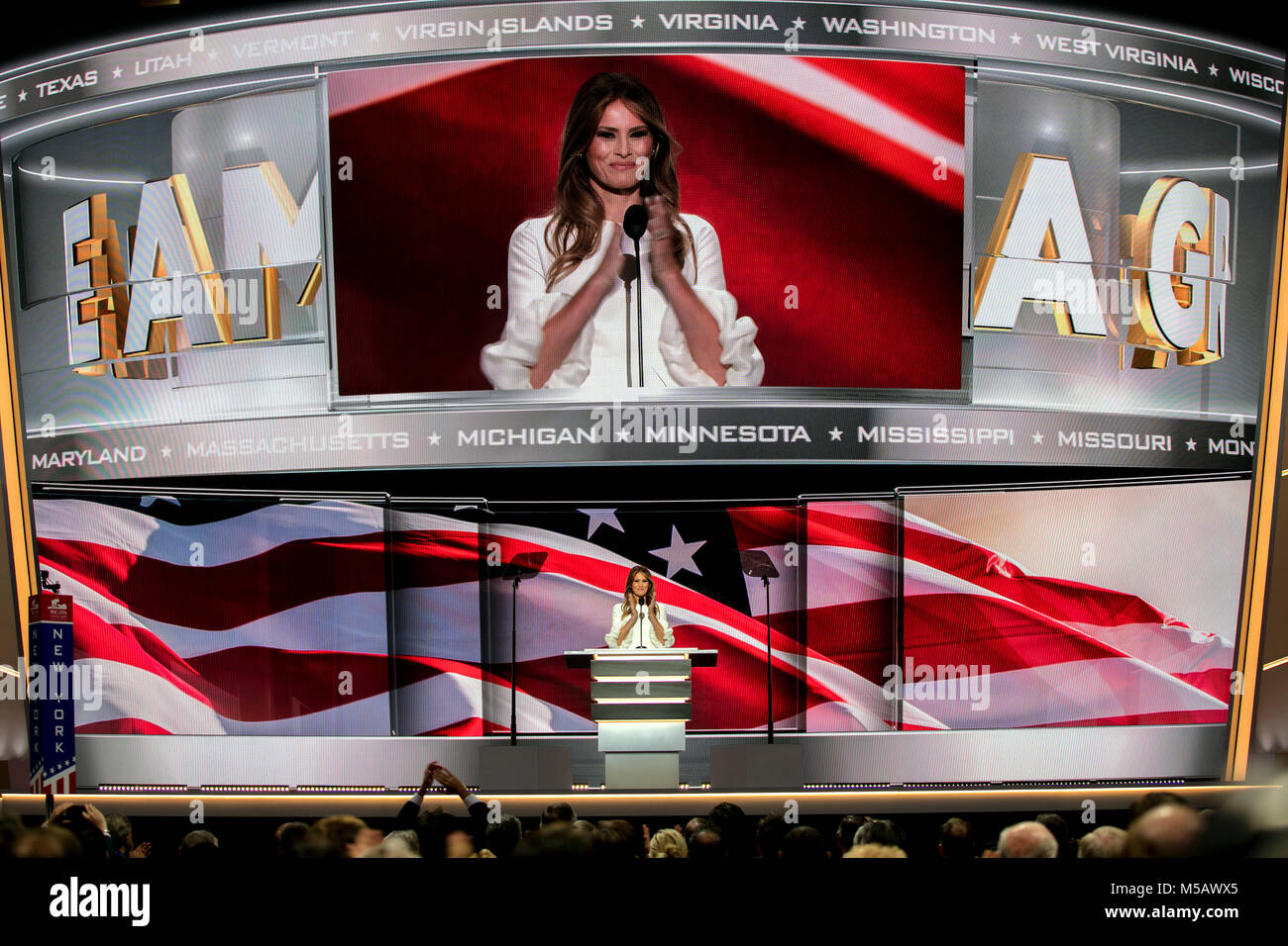 Cleveland Ohio, USA, 18th July, 2016 Future First Lady Melania Trump ...
