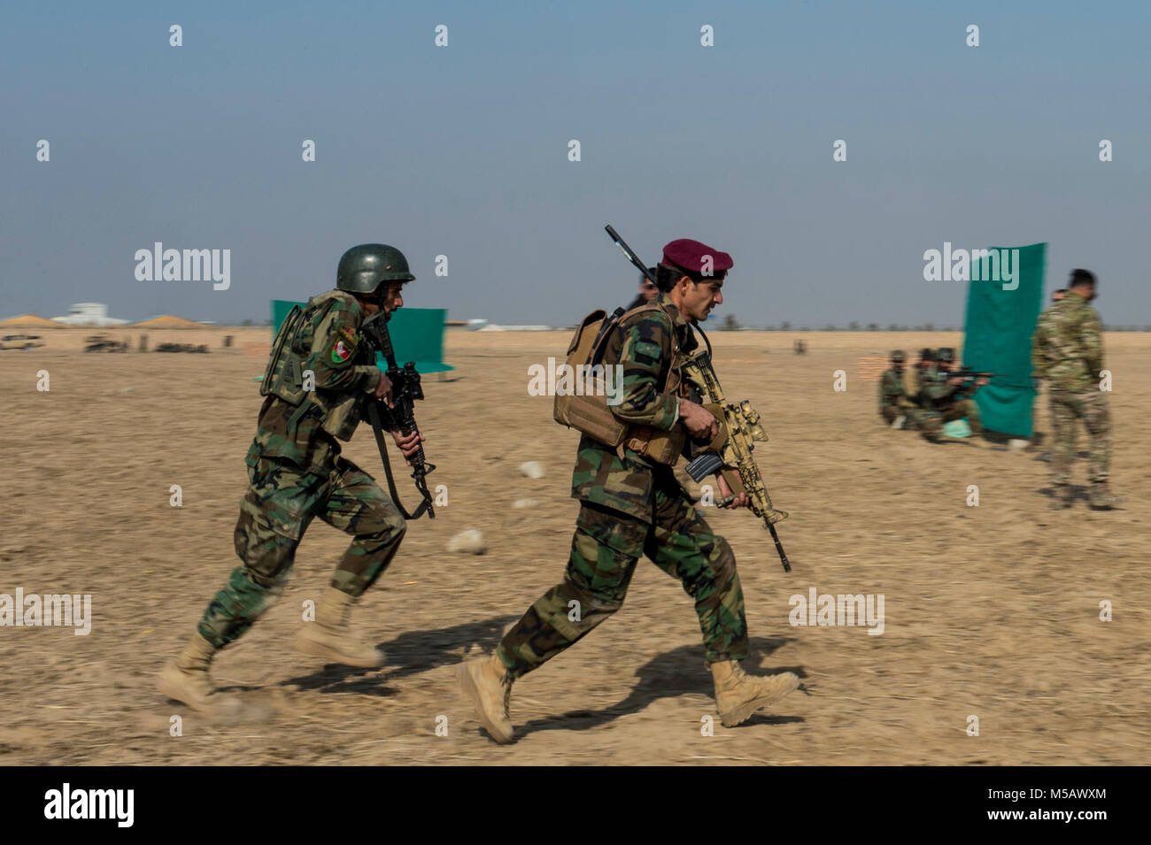 Afghan National Army Commandos conduct live fire movement drills, Feb ...