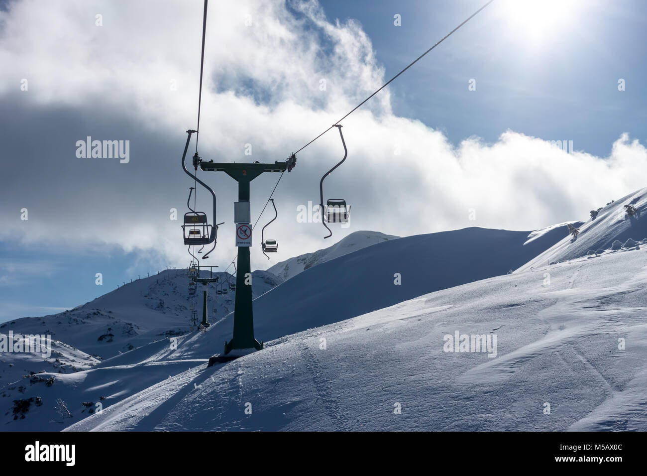 Ski resort chairlift hi-res stock photography and images - Alamy