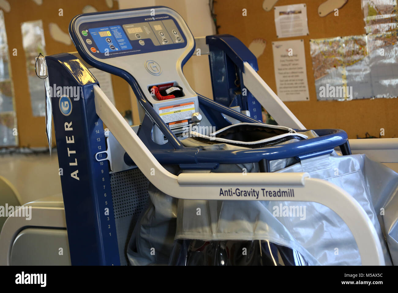 A new Alter Anti-Gravity Treadmill pictured in a gym in Bognor Regis ...