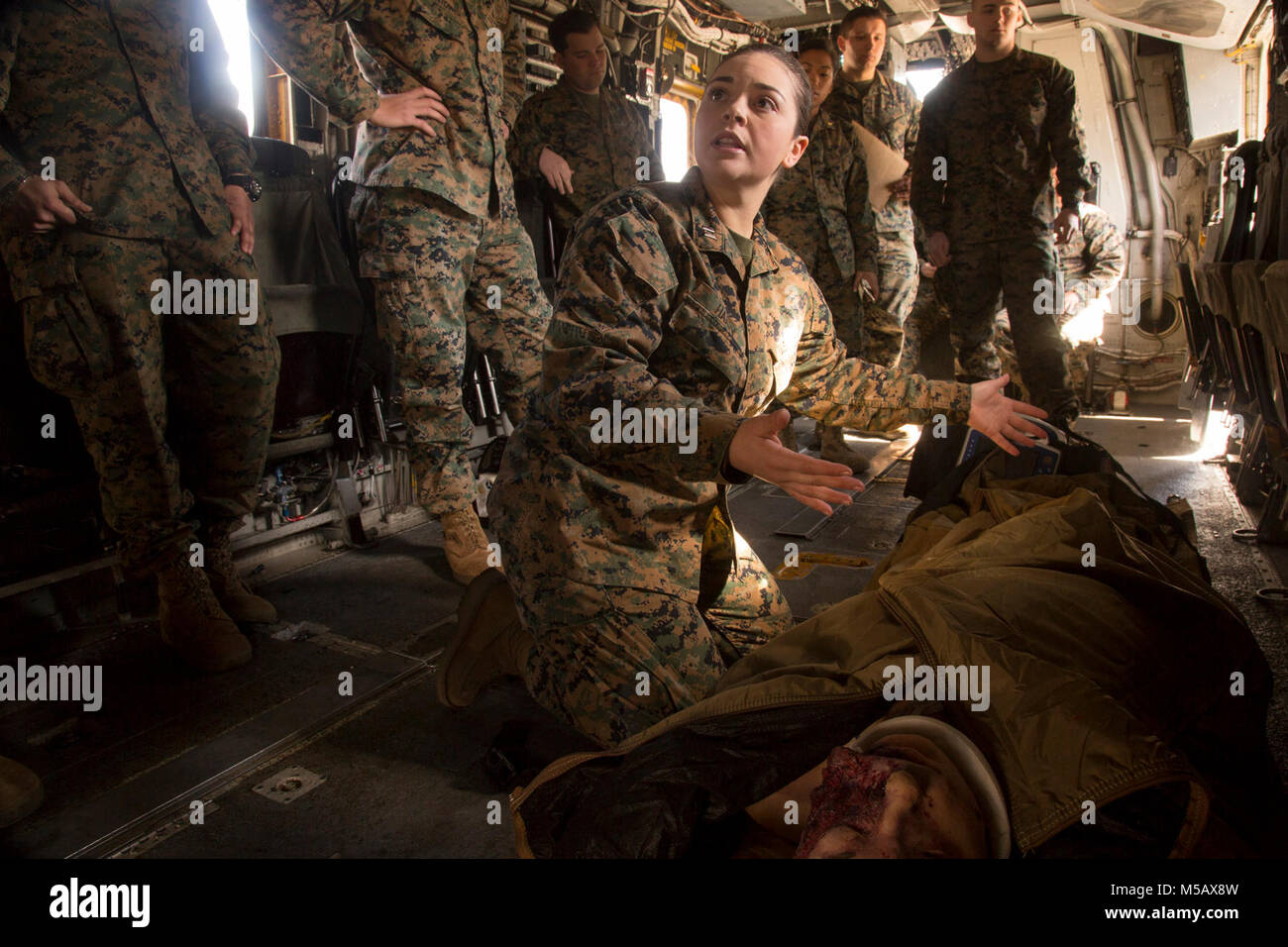 Navy Lt. Sarah Handy, simulation department head of the Medical Skills ...